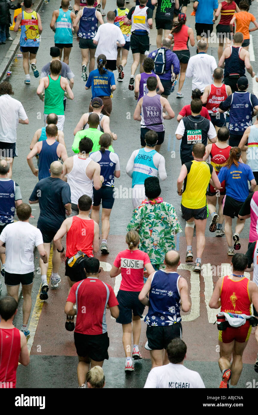 Runners in the main field at the London Marathon Stock Photo - Alamy