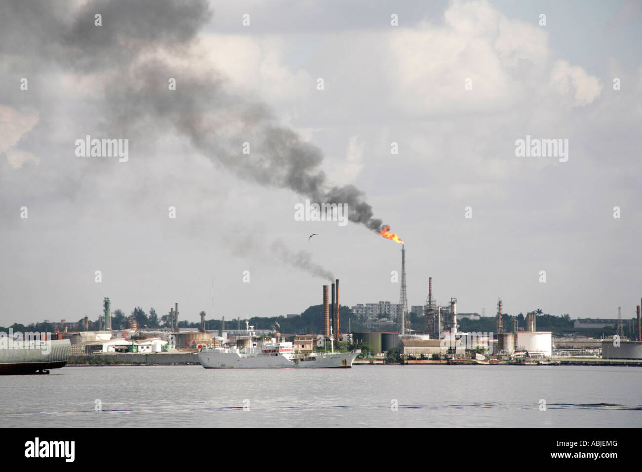 Oil Refinery Flare Stack High Resolution Stock Photography and Images ...