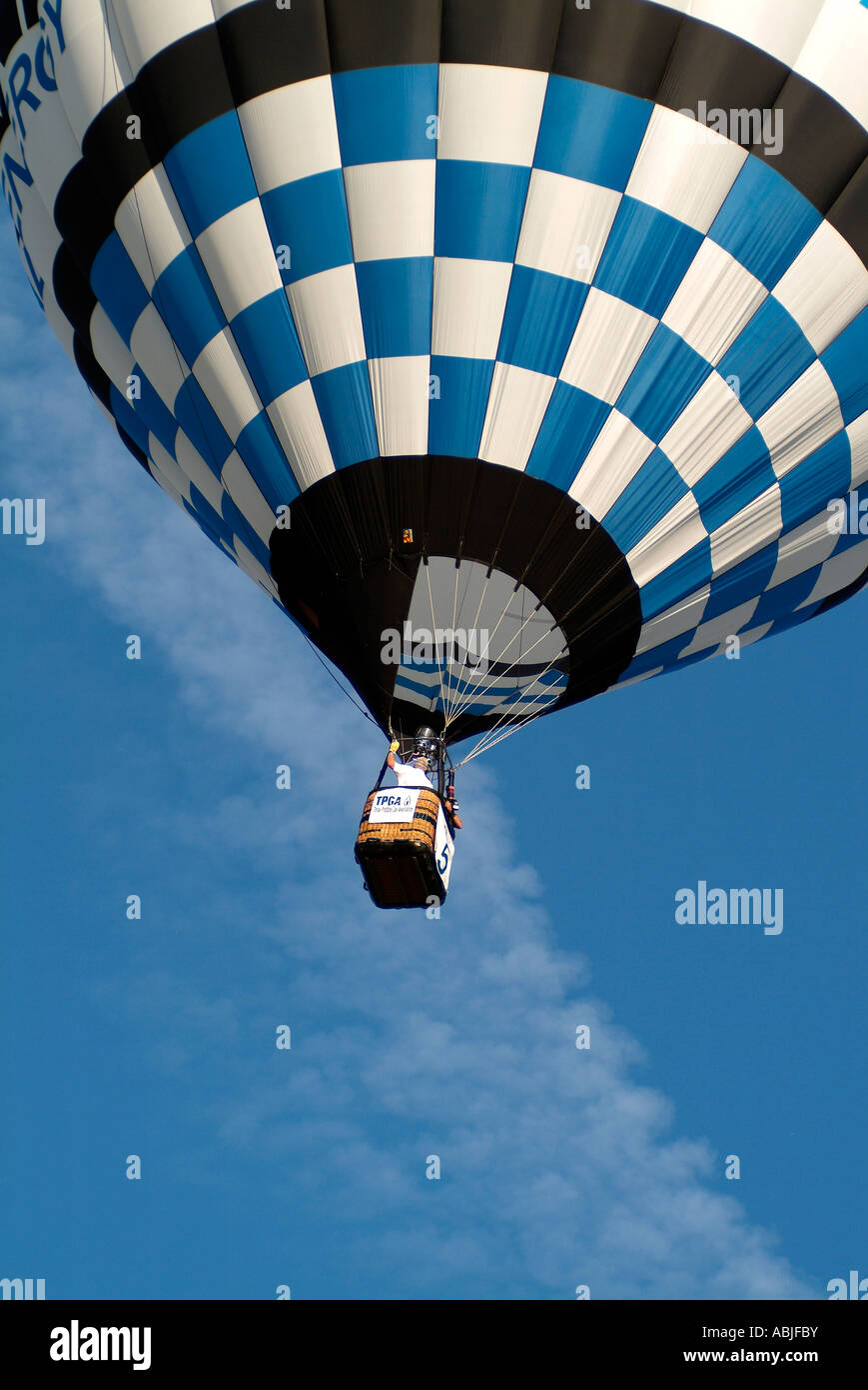 Air balloon rising in the sky Stock Photo - Alamy