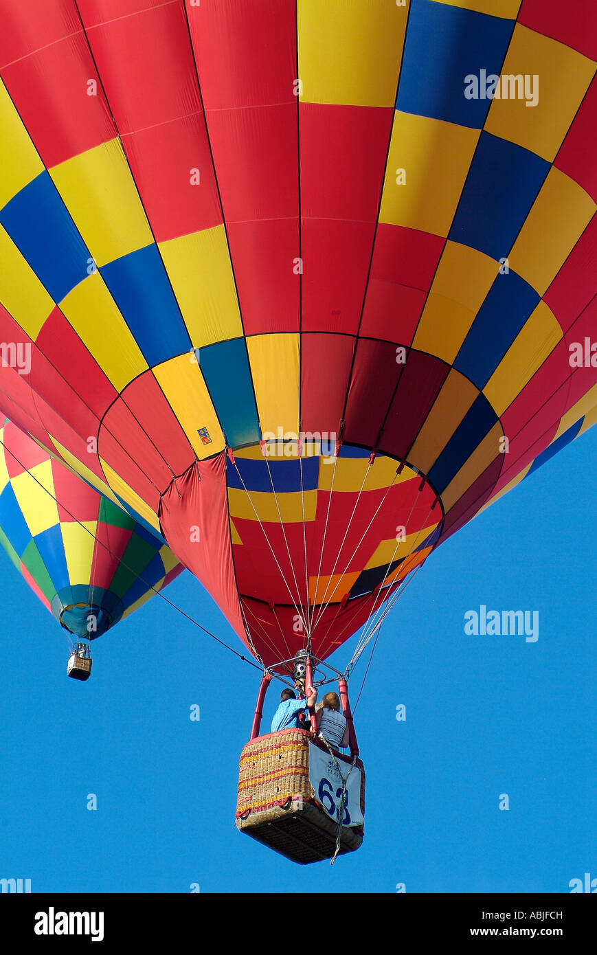 Air balloon rising in the sky Stock Photo - Alamy