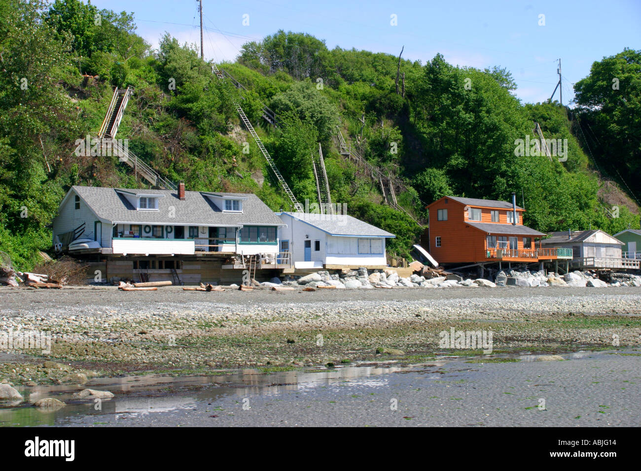 Beach huts in Point Roberts USA Stock Photo - Alamy