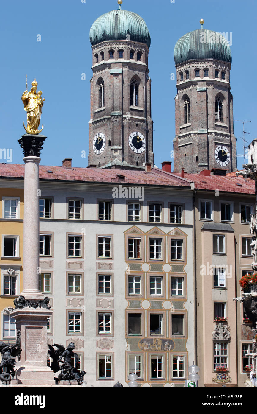 Marys column marys square marienplatz hi-res stock photography and ...