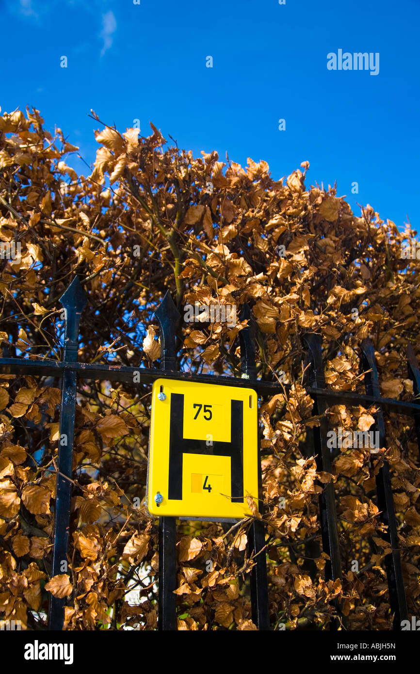 Fire Hydrant Sign Stock Photo - Alamy