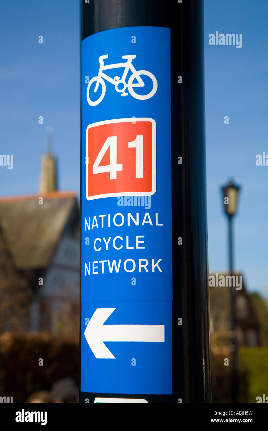 Bike route 41 National Cycle Network Stock Photo - Alamy