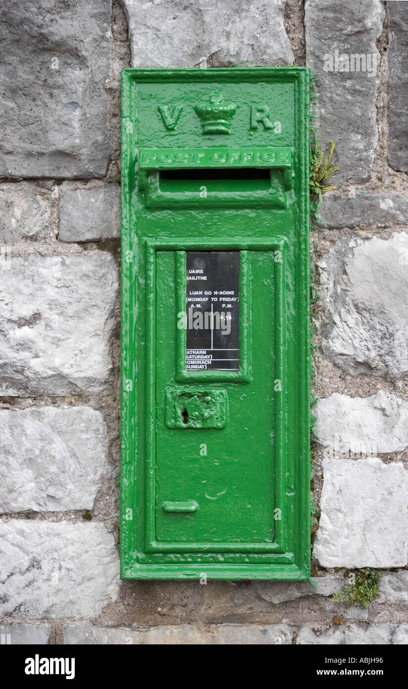 Wall green irish post box hi-res stock photography and images - Alamy