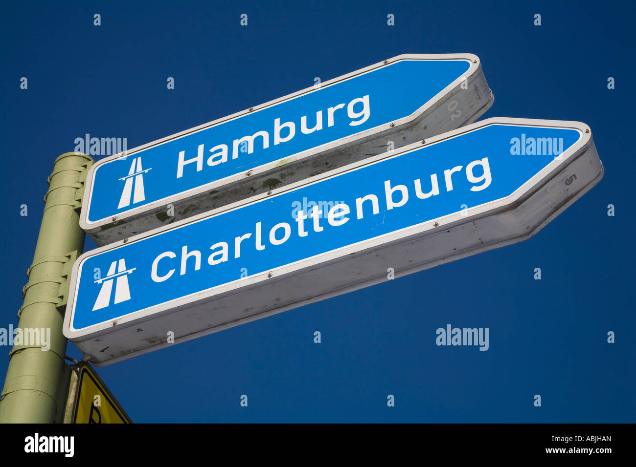 Autobahn Motorway Sign To Hamburg Germany Stock Photo - Alamy