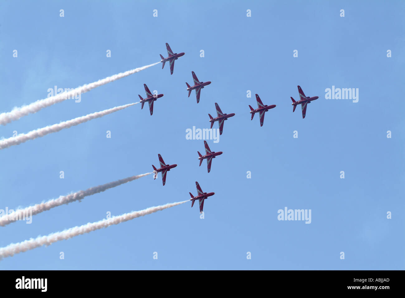 Red arrows concord formation hi-res stock photography and images - Alamy