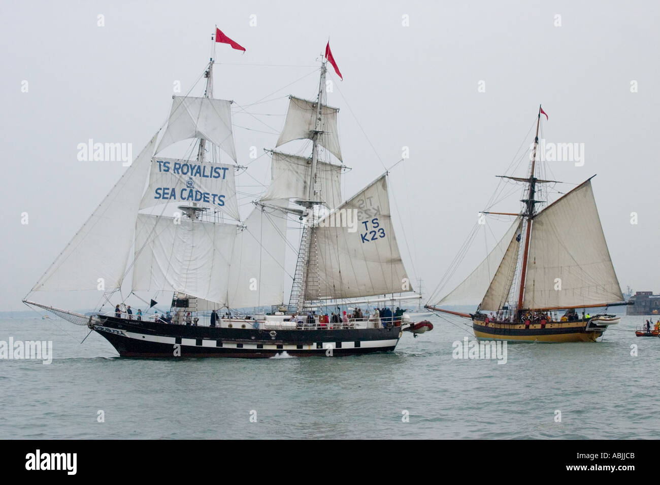 Tall Ships including Training Ship TS Royalist at the Fleet Review ...