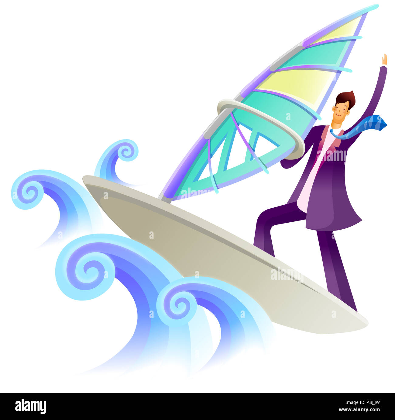 Windsurfing skill illustration hi-res stock photography and images - Alamy