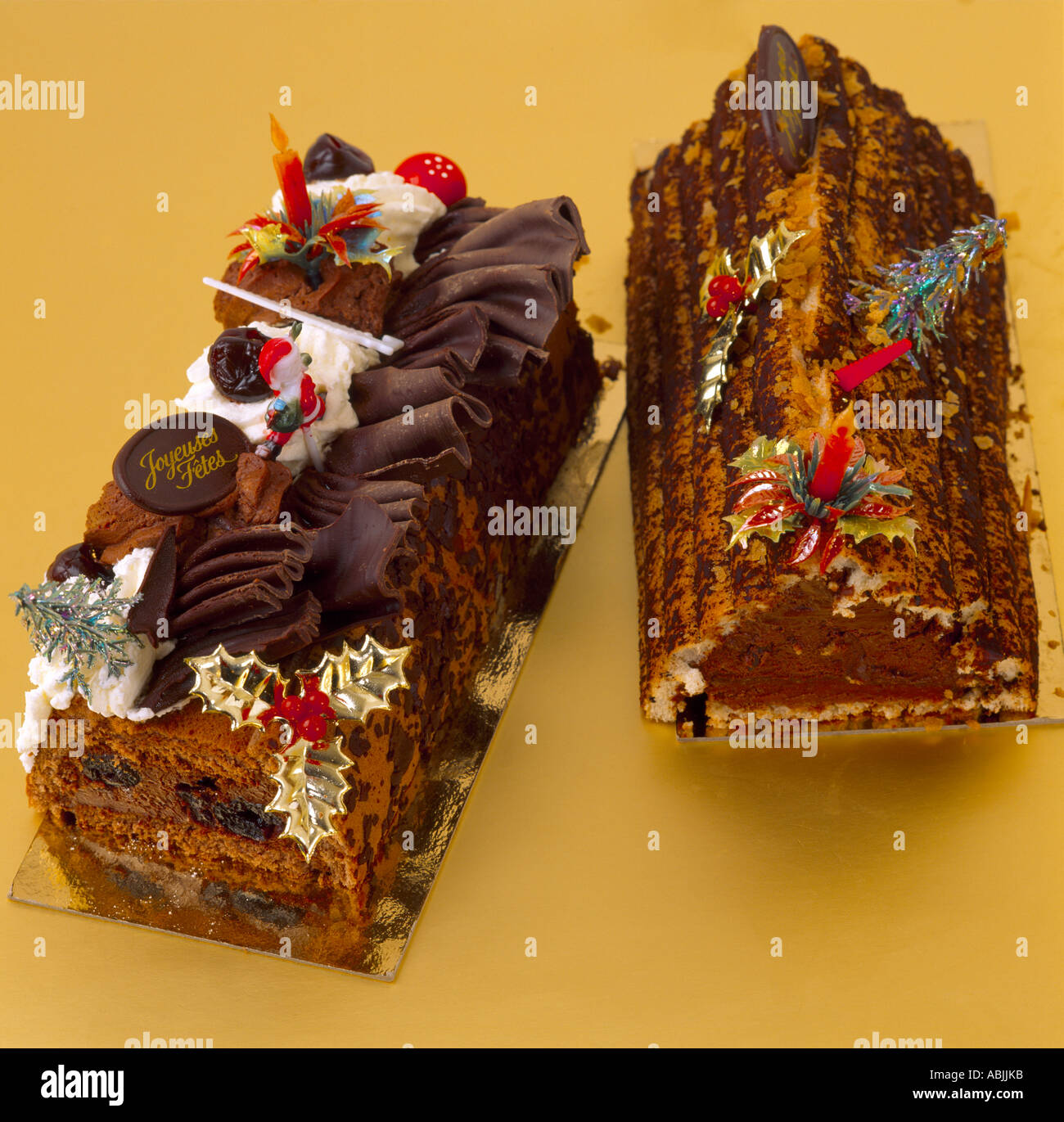 Christmas France Bouche (christmas Logs Stock Photo - Alamy