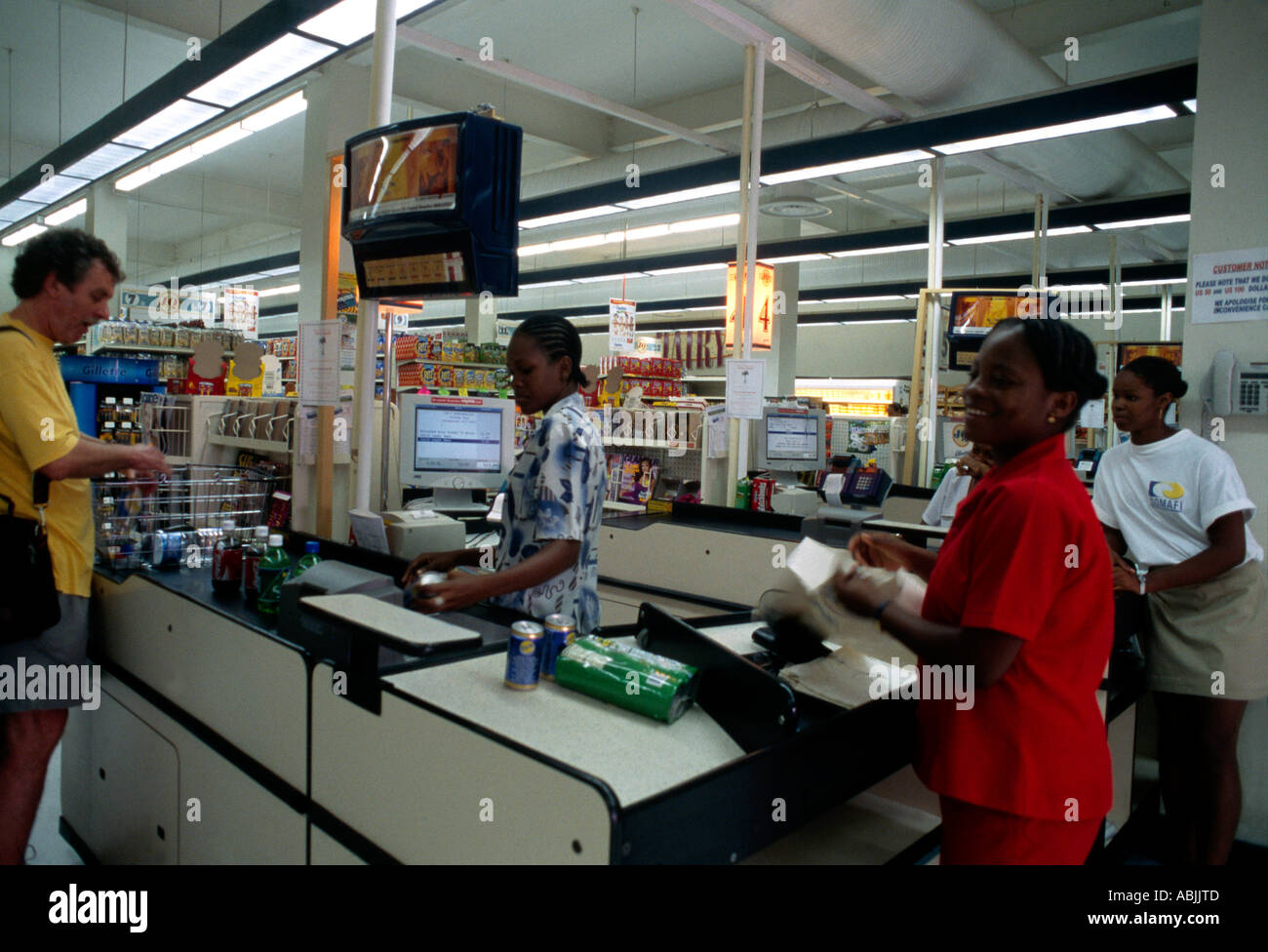 Rodney Bay St Lucia Supermarket Checkout Stock Photo - Alamy