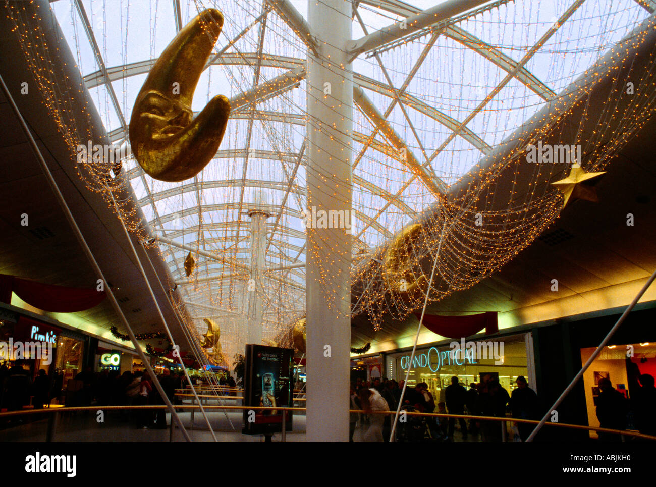 Calais France Cite Europe Christmas Lights In Shopping Mall Stock Photo ...