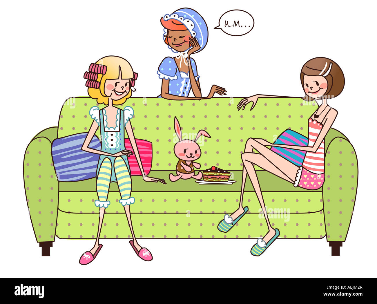 Three women talking to each other Stock Photo - Alamy