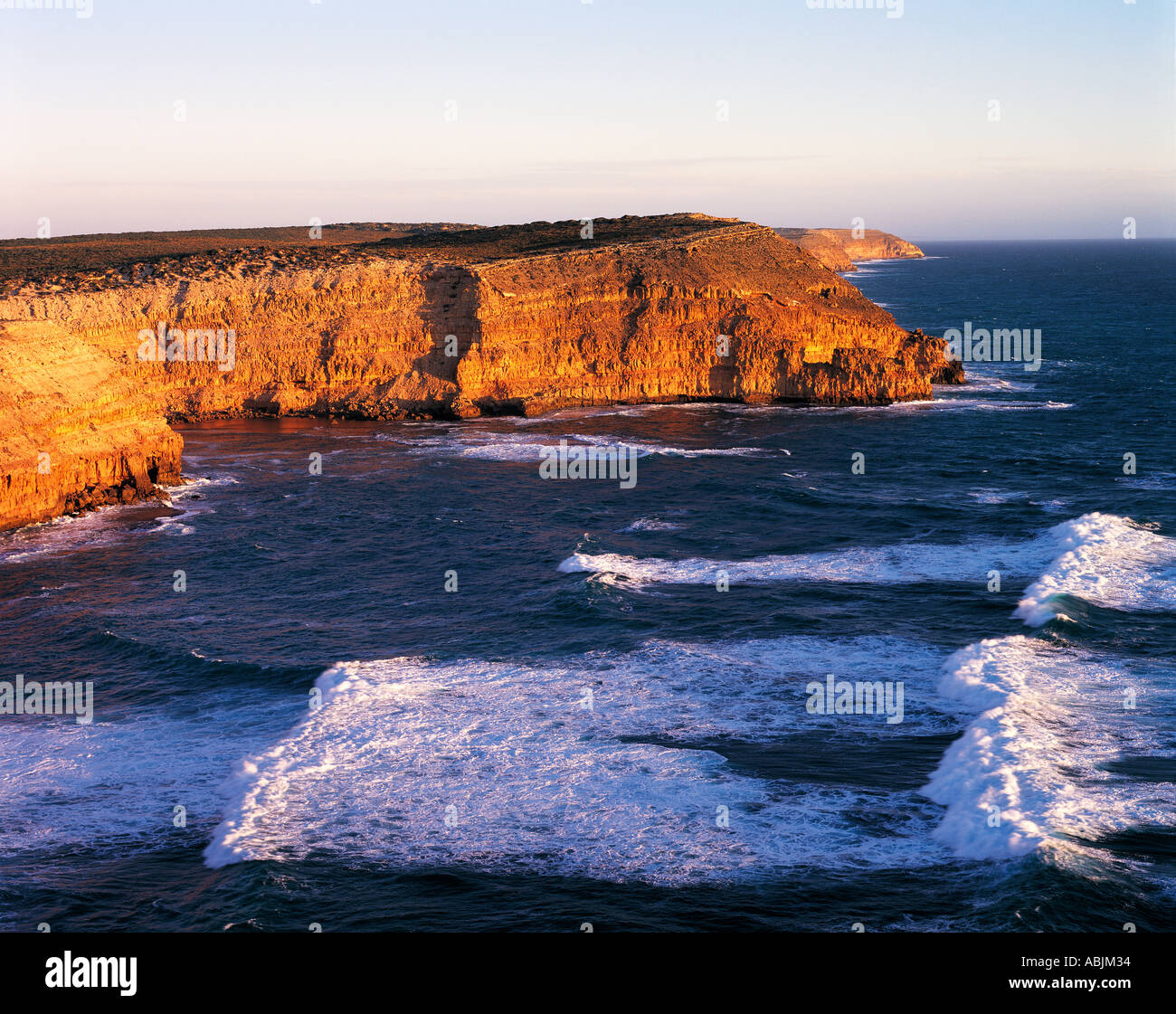 Cliffs at Venus Bay Conservation Reserve at sunset Eyre Peninsula South ...