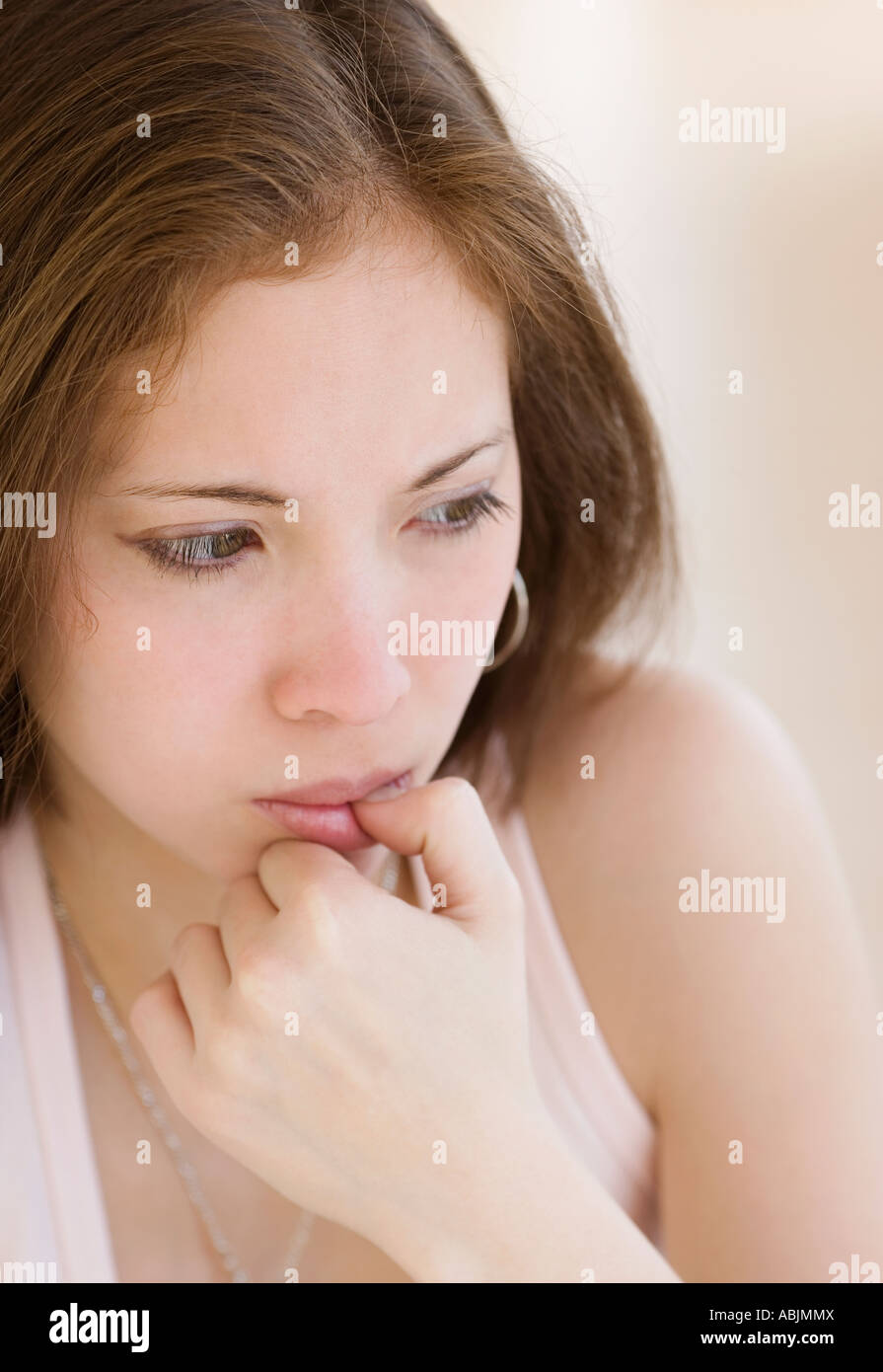 Nail biting child hi-res stock photography and images - Alamy