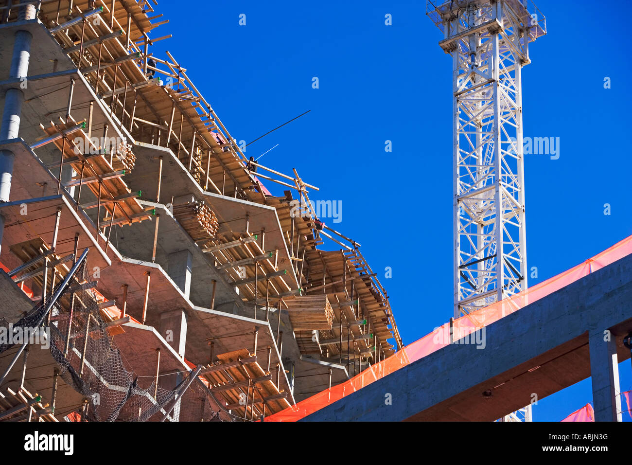 Low angle view of construction site Stock Photo - Alamy