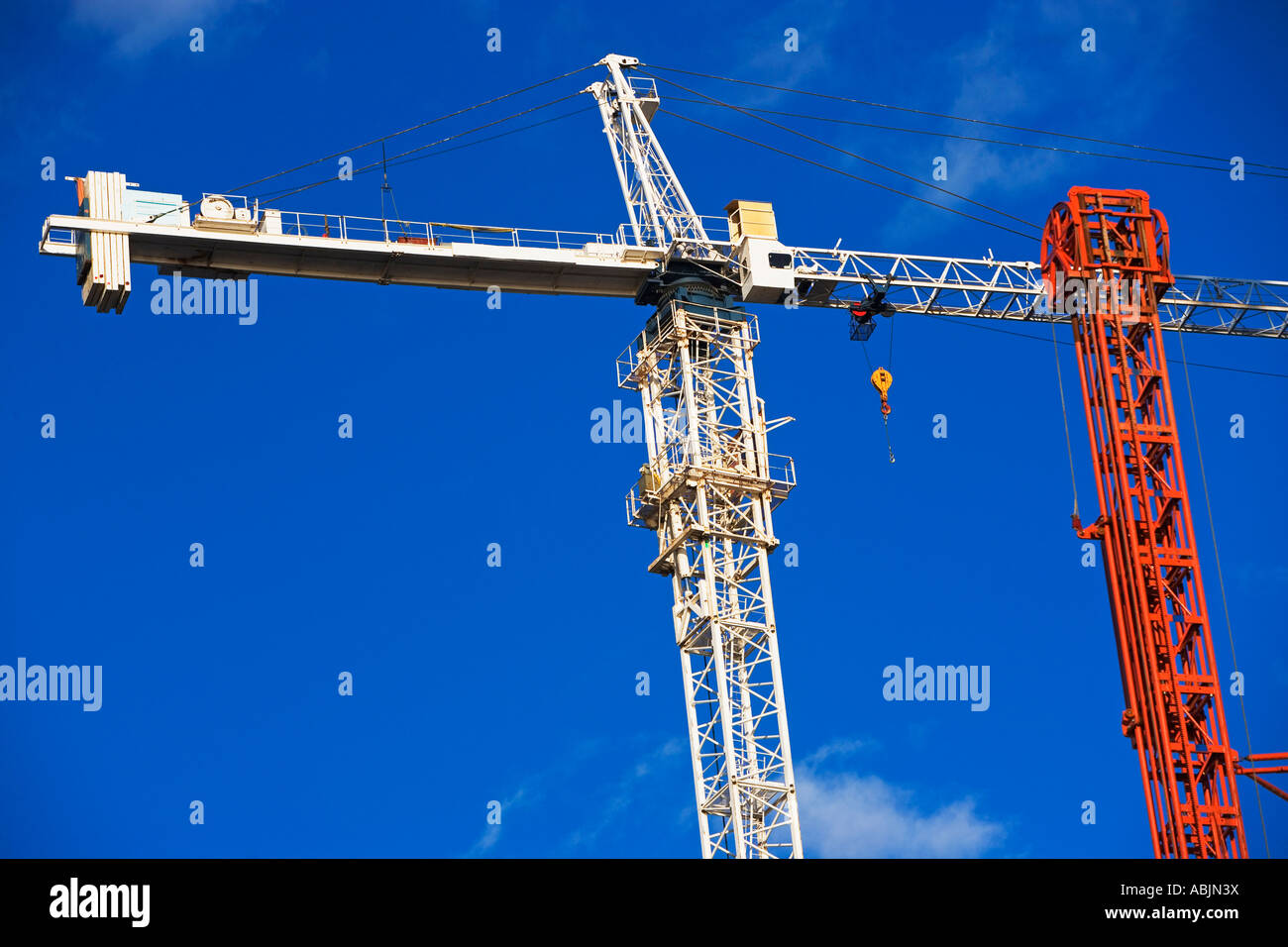 Low angle view of crane Stock Photo - Alamy