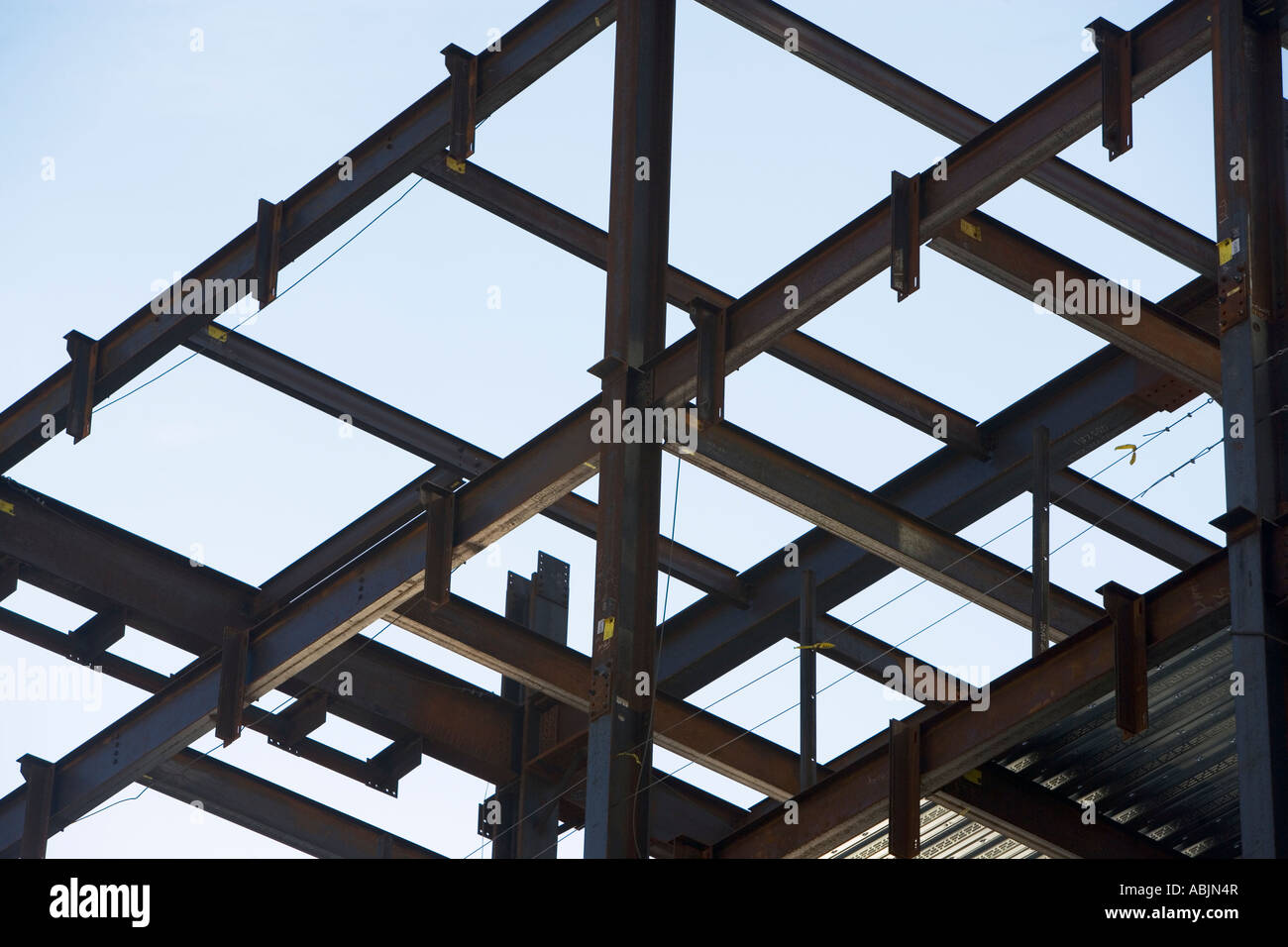 Low angle view of steel girders Stock Photo - Alamy