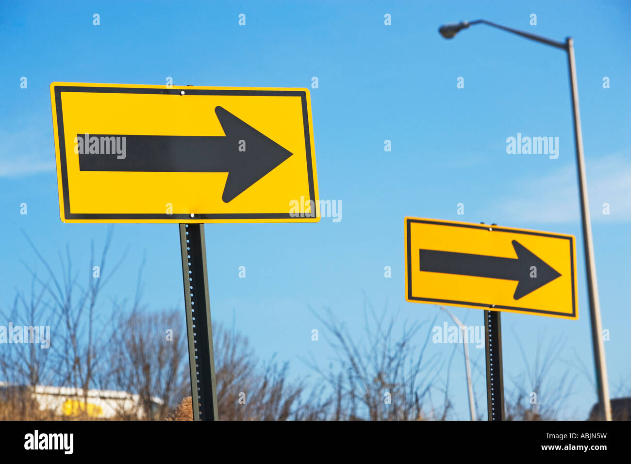 Arrow street signs Stock Photo - Alamy
