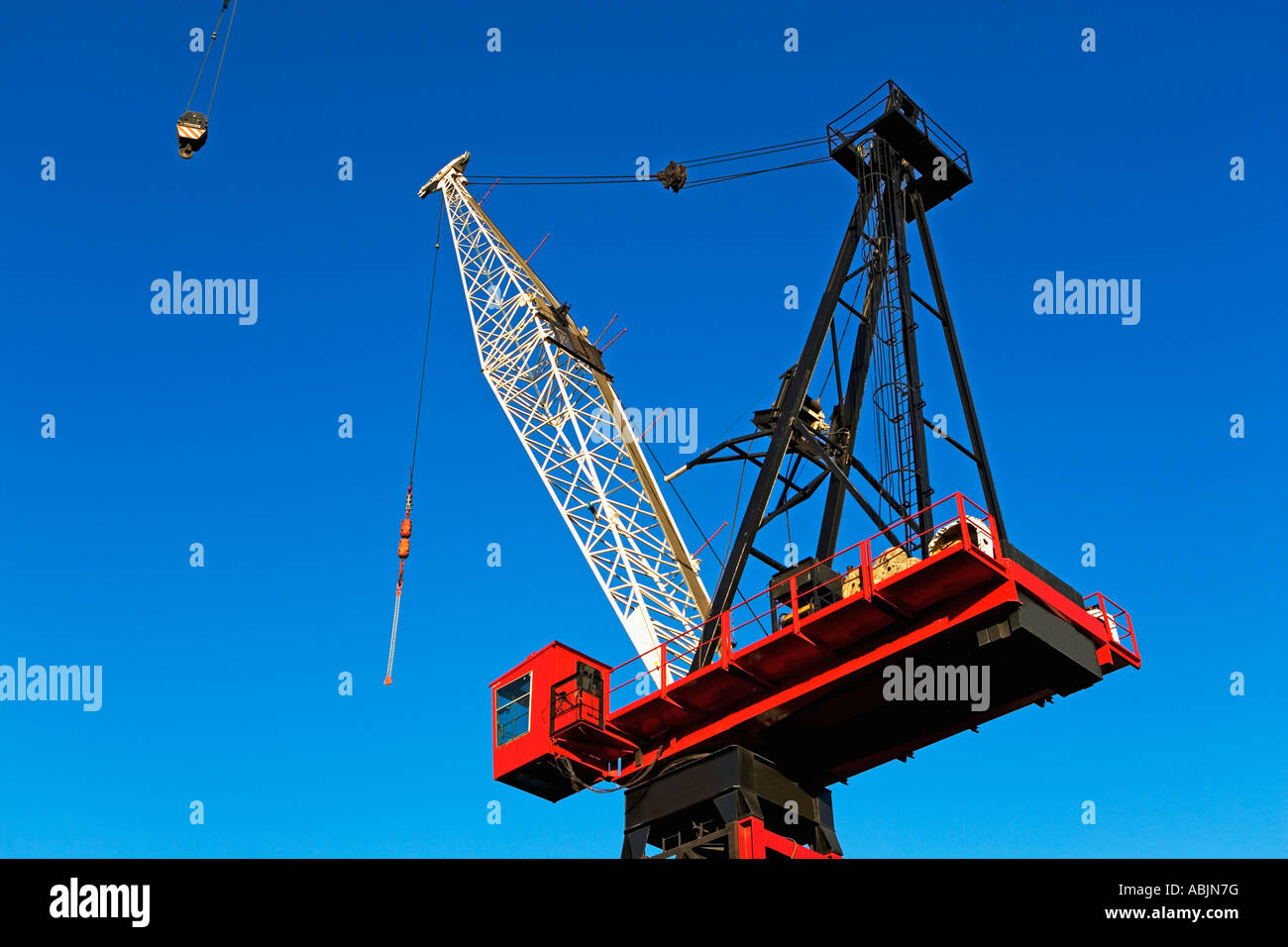 Low angle view of crane Stock Photo - Alamy