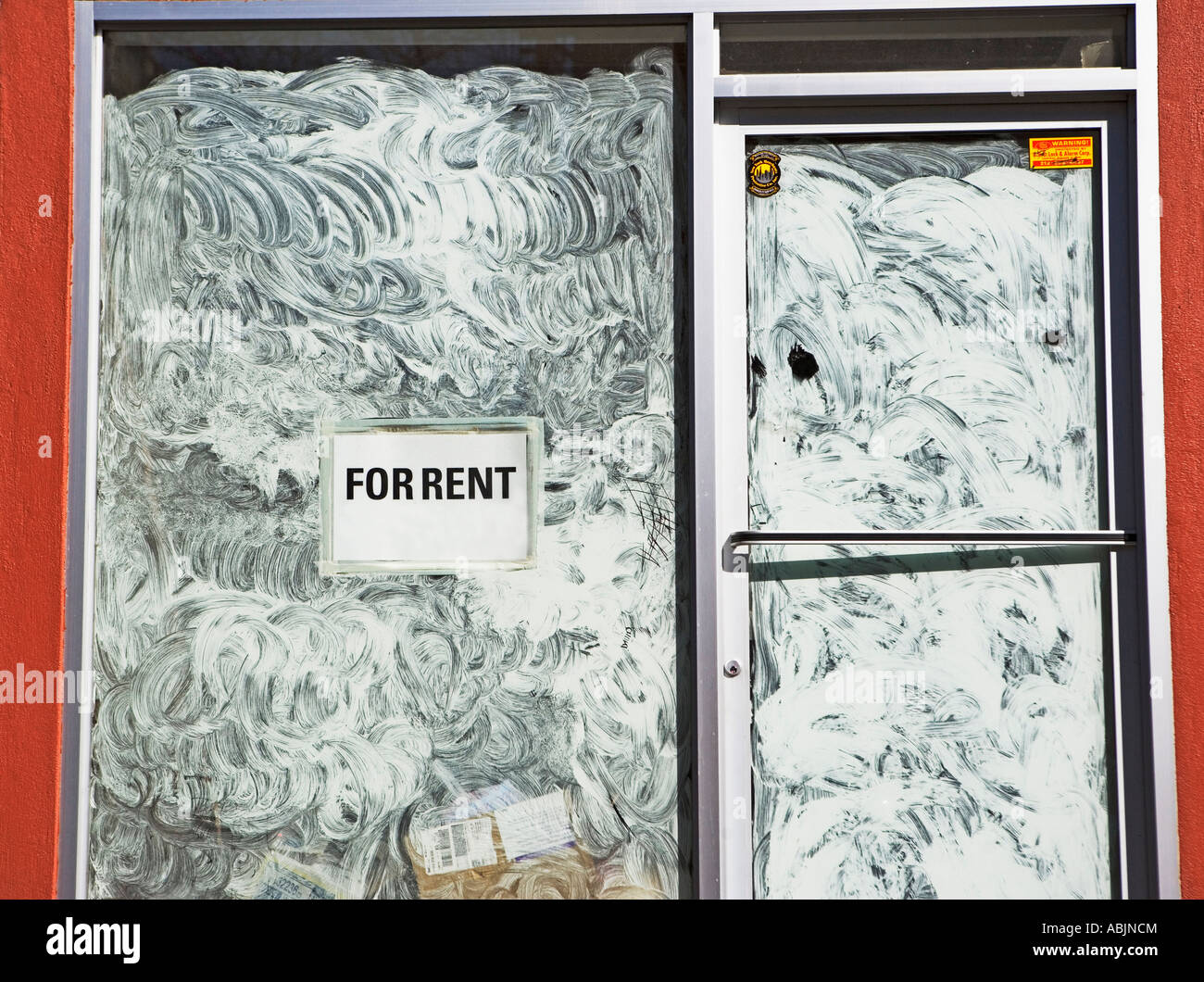 For Rent sign on store window Stock Photo - Alamy