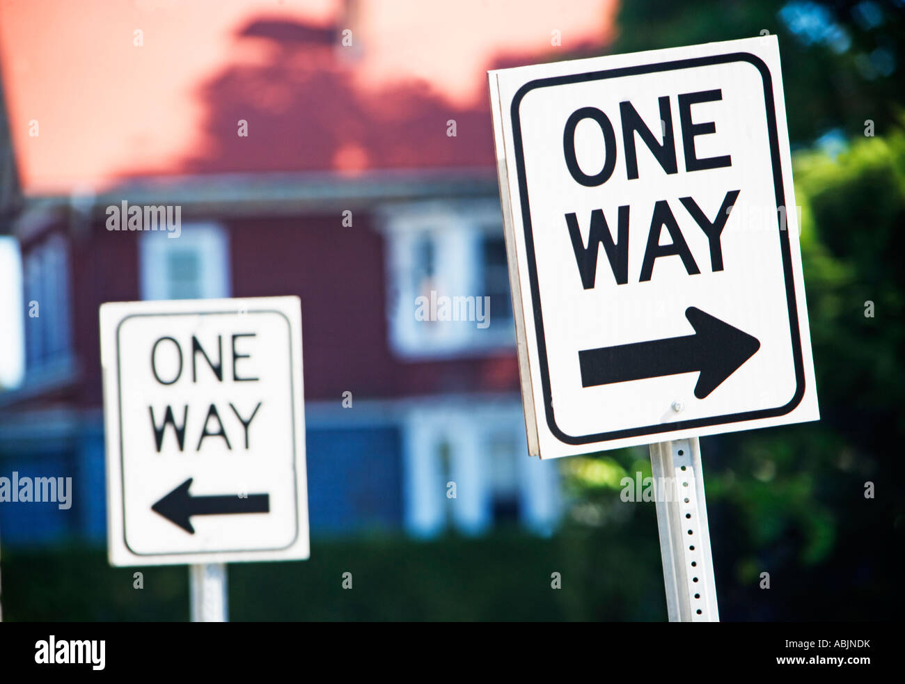 One Way street signs Stock Photo - Alamy