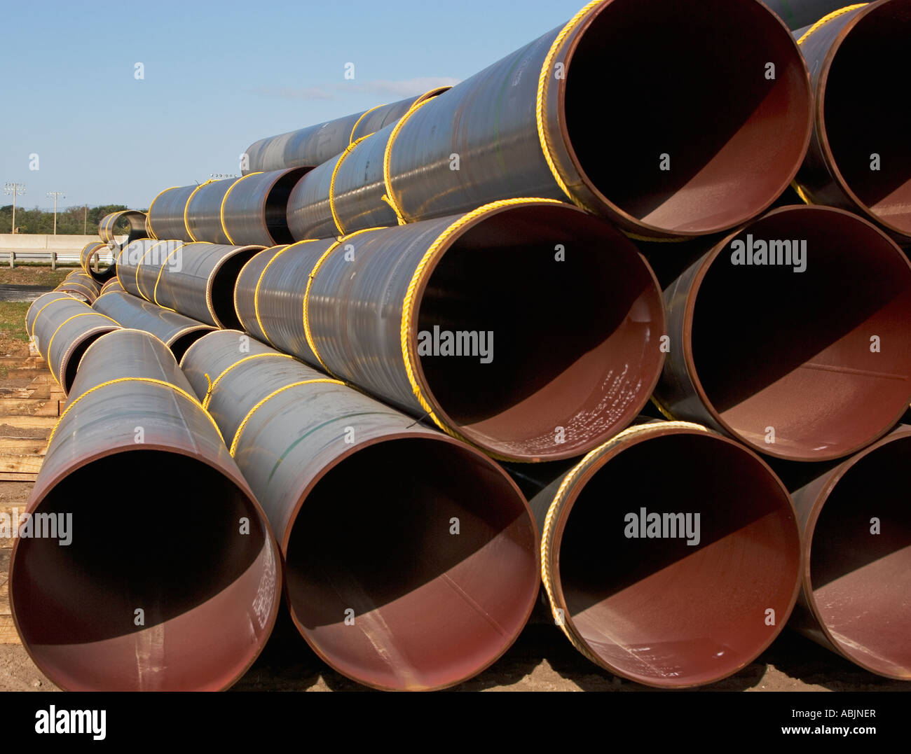 Stack of large pipes Stock Photo - Alamy