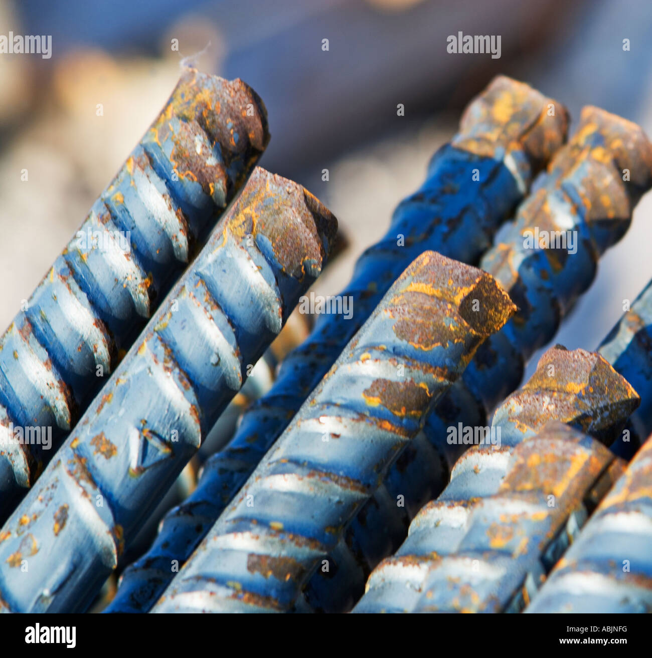 Close up of metal rebar Stock Photo - Alamy