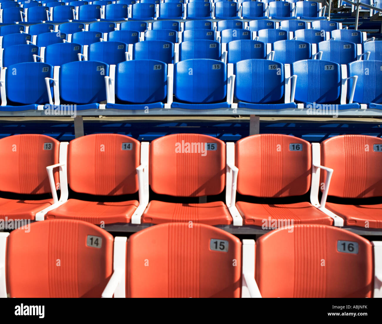Numbered arena seating Stock Photo - Alamy