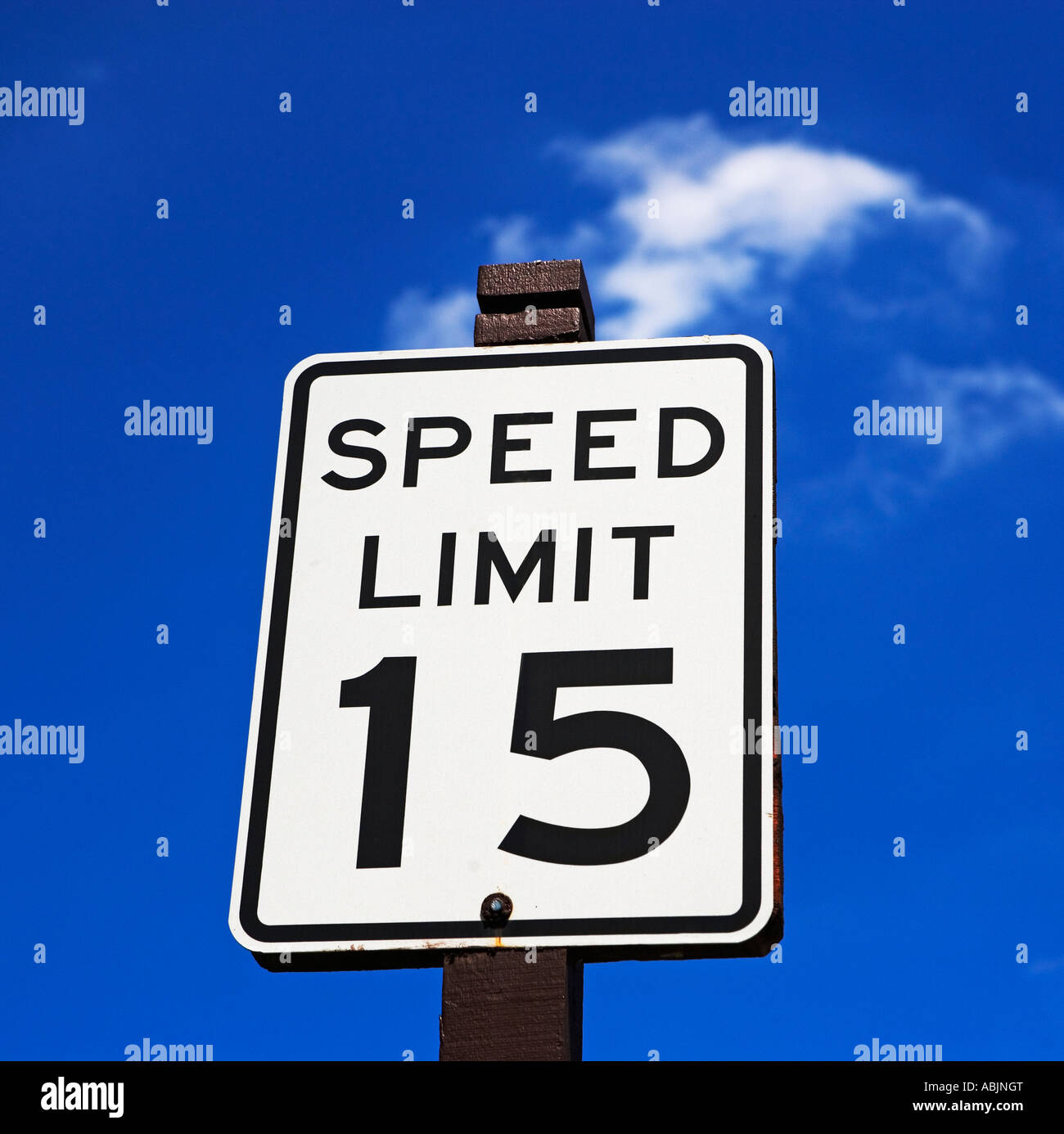 Low angle of Speed Limit street sign Stock Photo - Alamy