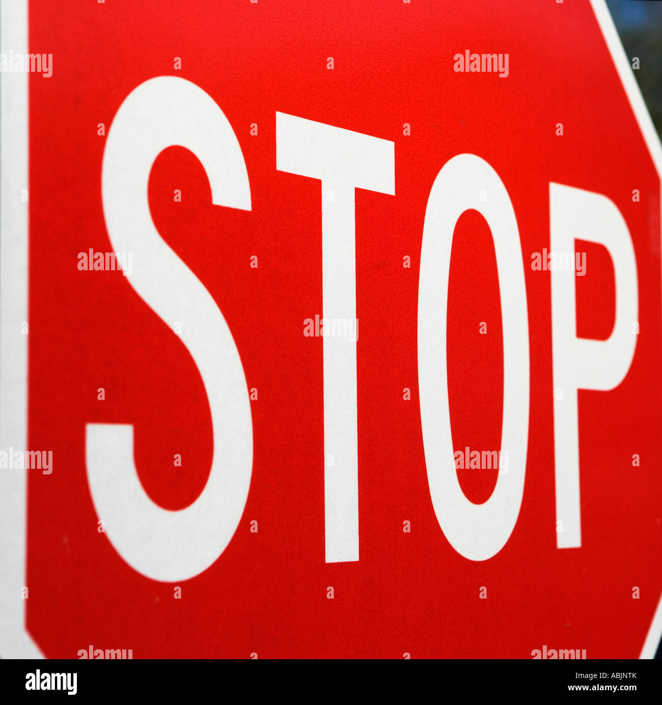 Close up of Stop sign Stock Photo - Alamy