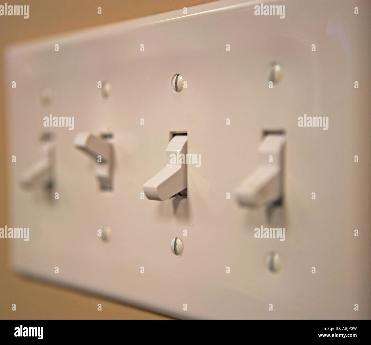 Close up of light switches Stock Photo - Alamy