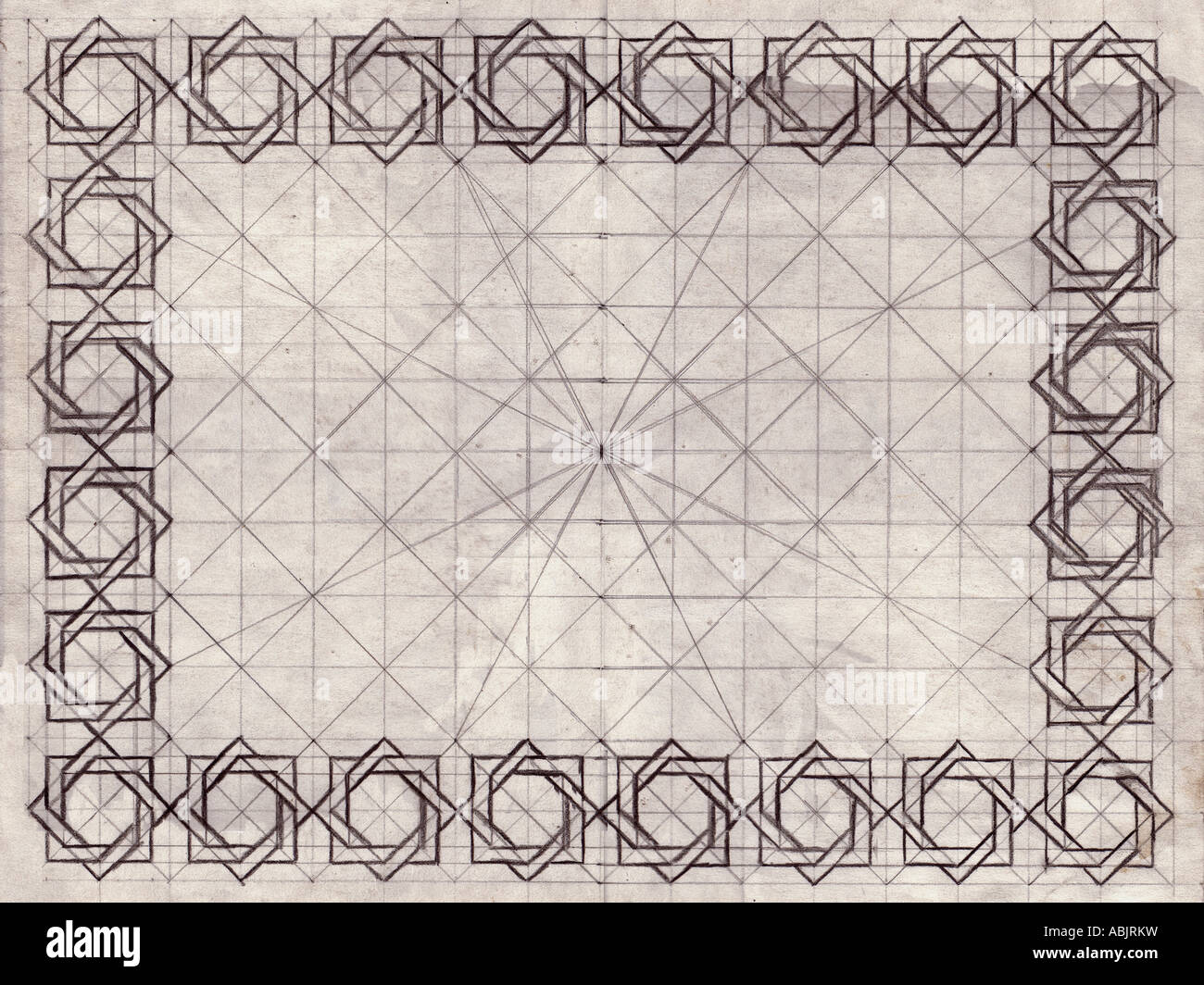 Arabesque pencil drawing Stock Photo - Alamy