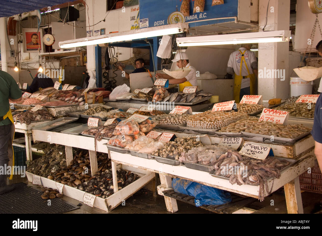 Ensenada Fish Market Stock Photo - Alamy