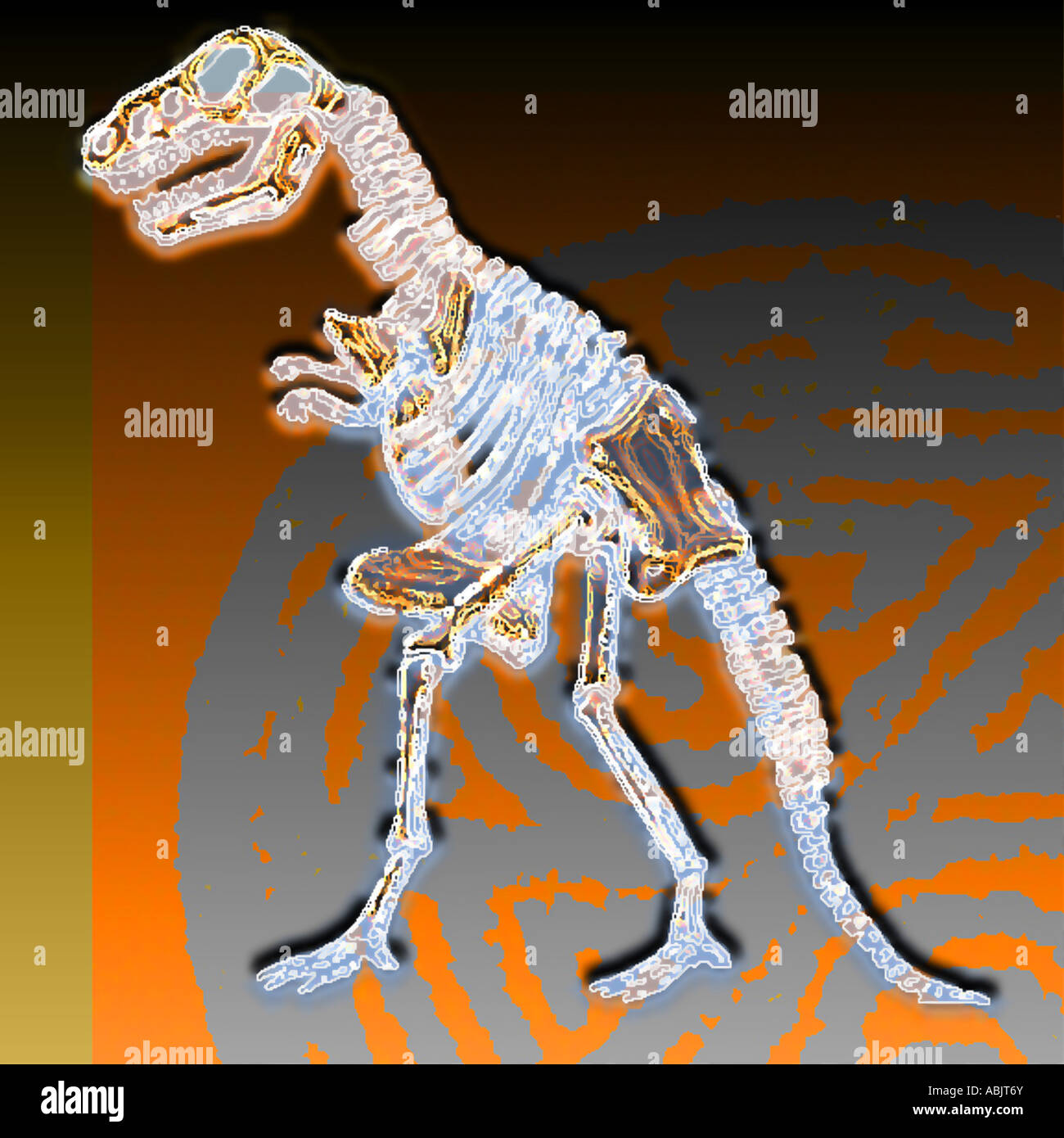 Neon dinosaur tyrannosaurus rex hi-res stock photography and images - Alamy