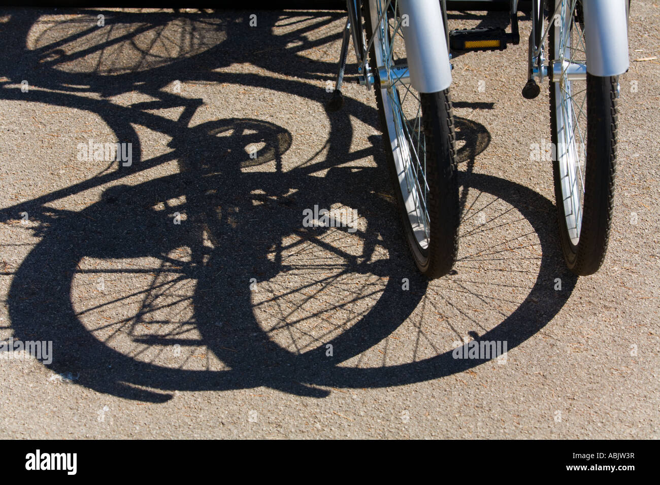 Two bicycles grouped Stock Photo - Alamy
