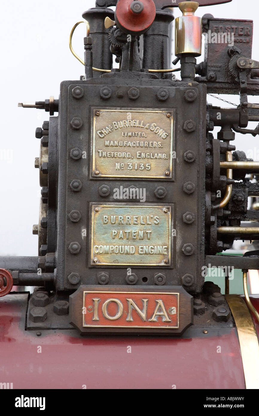 close up of a Burrell traction engine Stock Photo - Alamy