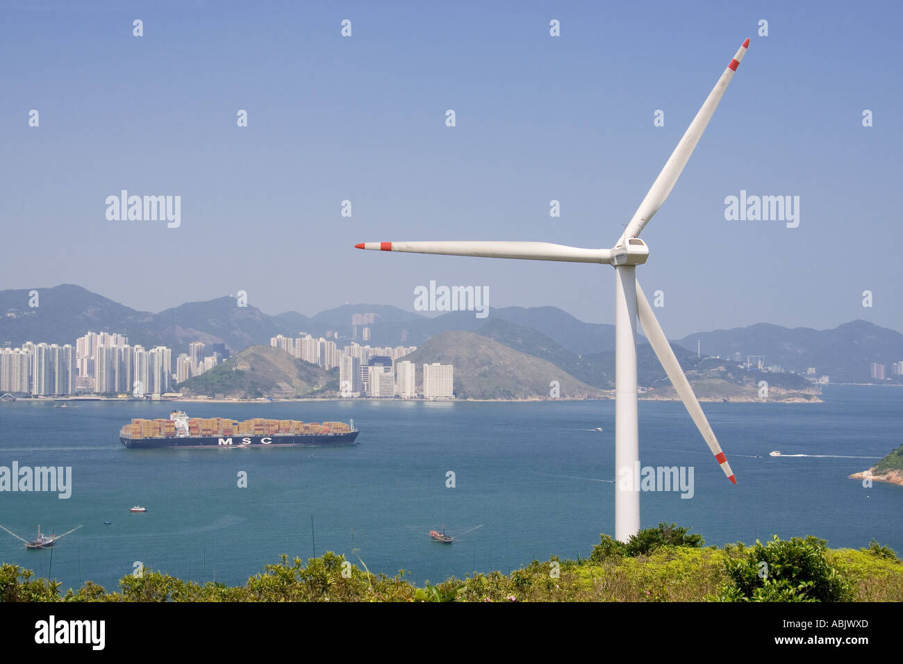 Hong Kong hiking Electric experimental wind turbine Lamma island Hong ...