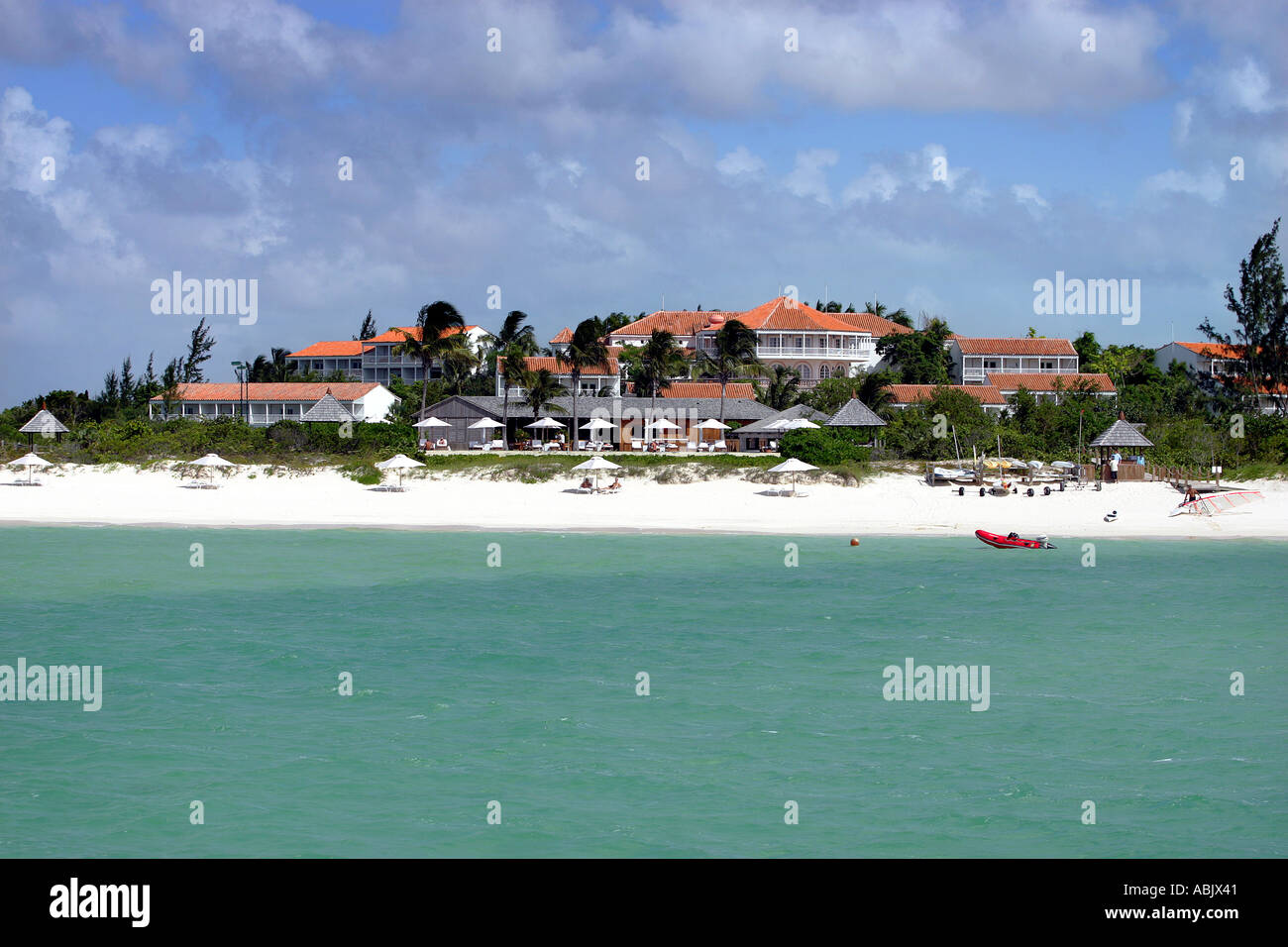 The luxurious Parrot Cay resort in the Turks and Caicos Islands Stock ...