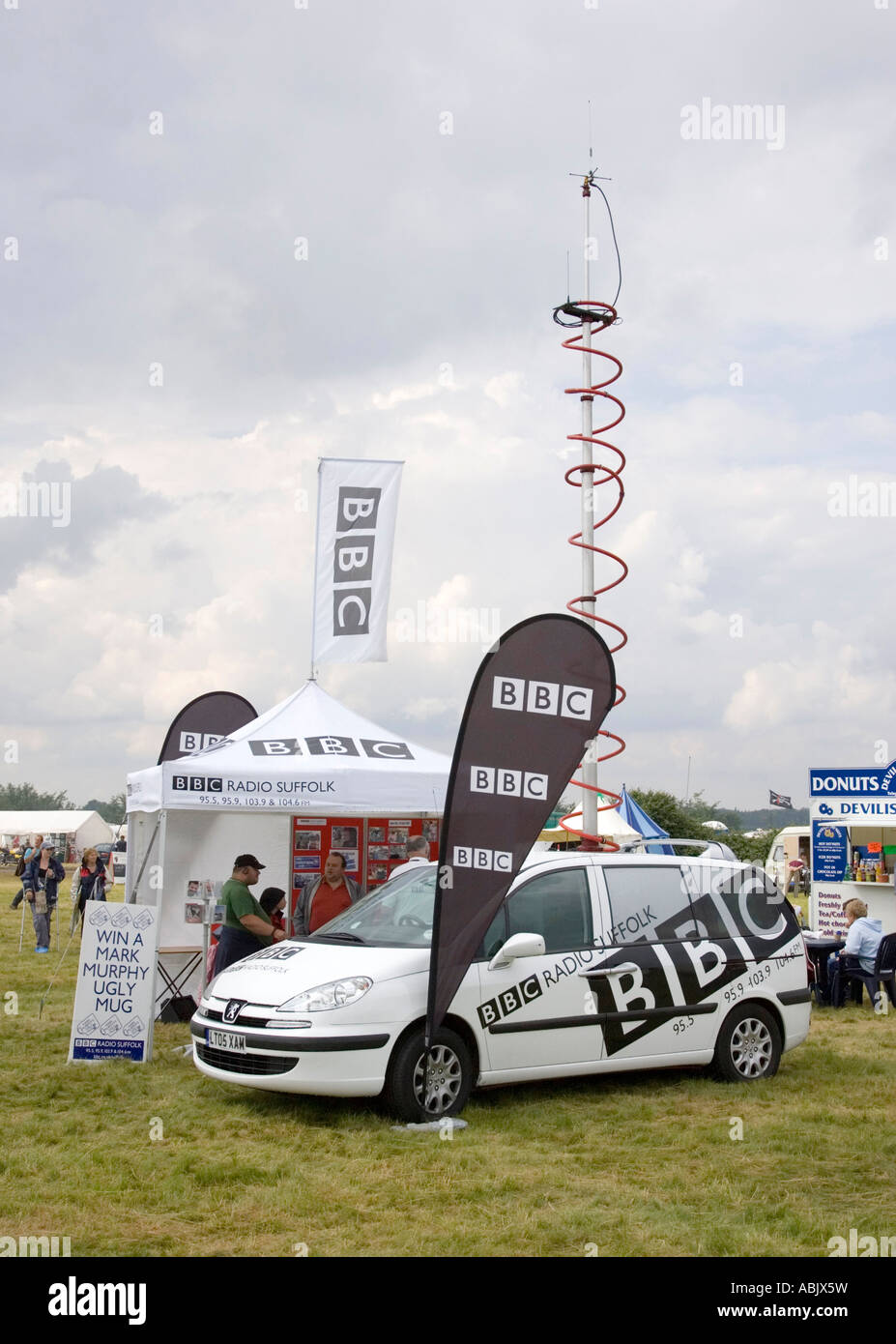 BBC Radio Suffolk outside broadcast van at Rougham Stock Photo - Alamy