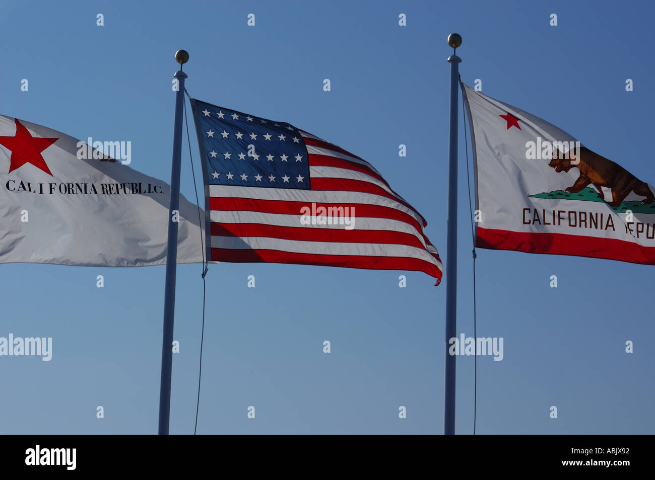 Flags of California Stock Photo - Alamy