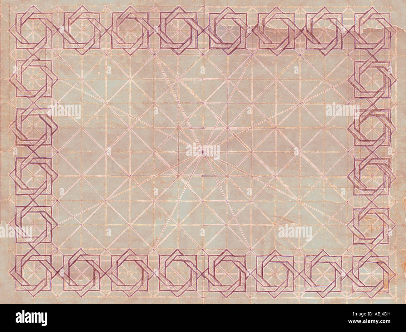 Arabesque pencil drawing digitally enhanced Stock Photo - Alamy