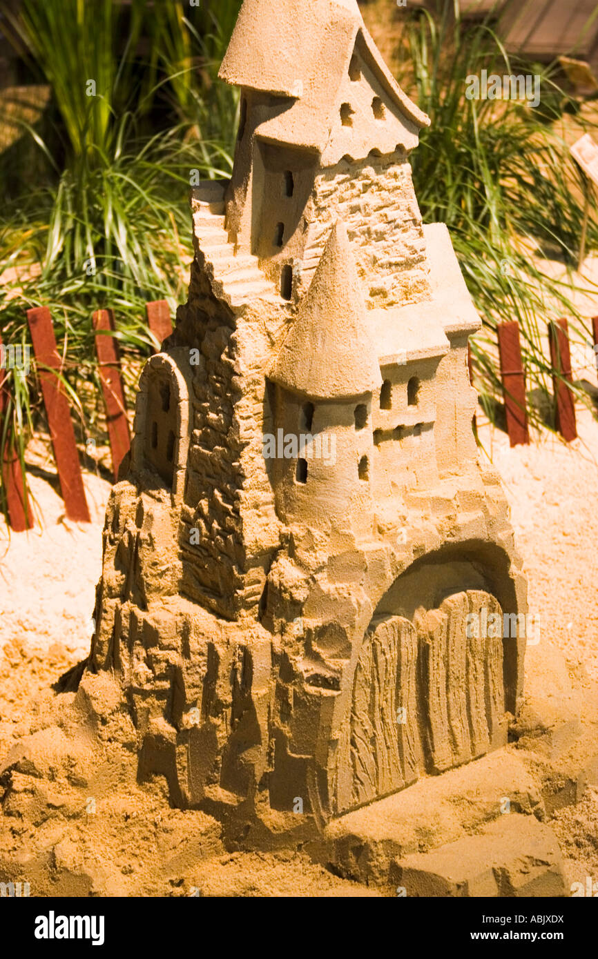 Sand Castle in the sand Stock Photo - Alamy