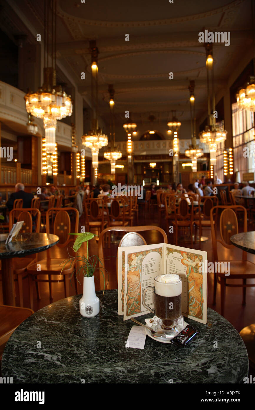 Czech Republic Prague iconic cafe Municipal Hall 2006 Stock Photo - Alamy