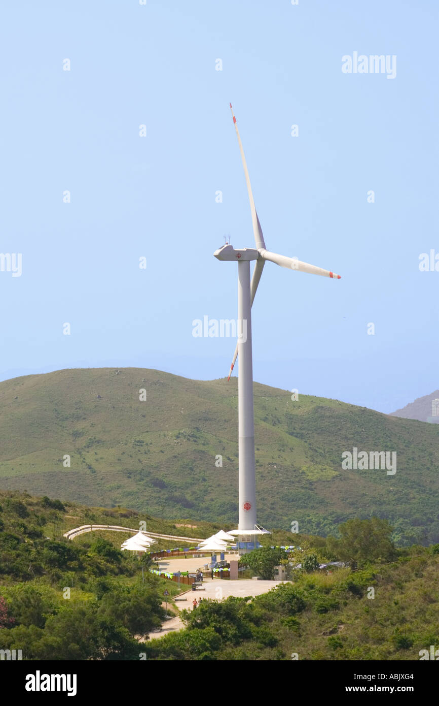 Hong Kong Electric experimental wind turbine on Lamma island Hong Kong ...