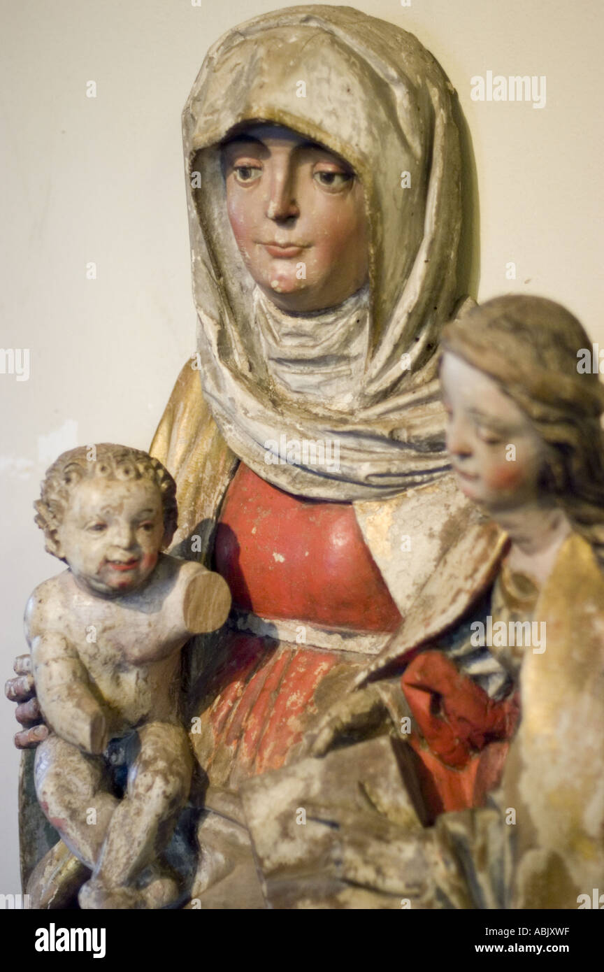 Old traditional polish Roman Catholic style statue of child Jesus and ...