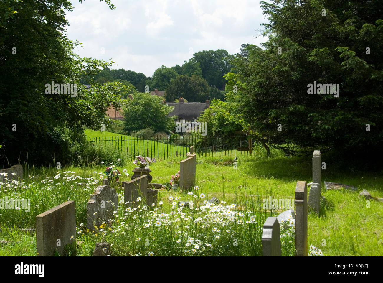 English Country Village Graveyard Stock Photo - Alamy