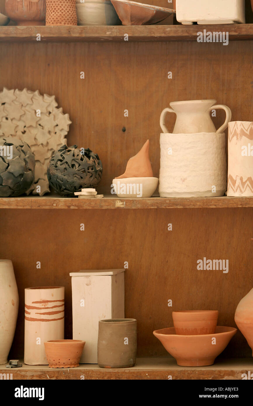 Shelf ceramic women hand made studio terracotta art clay thrown bowl ...