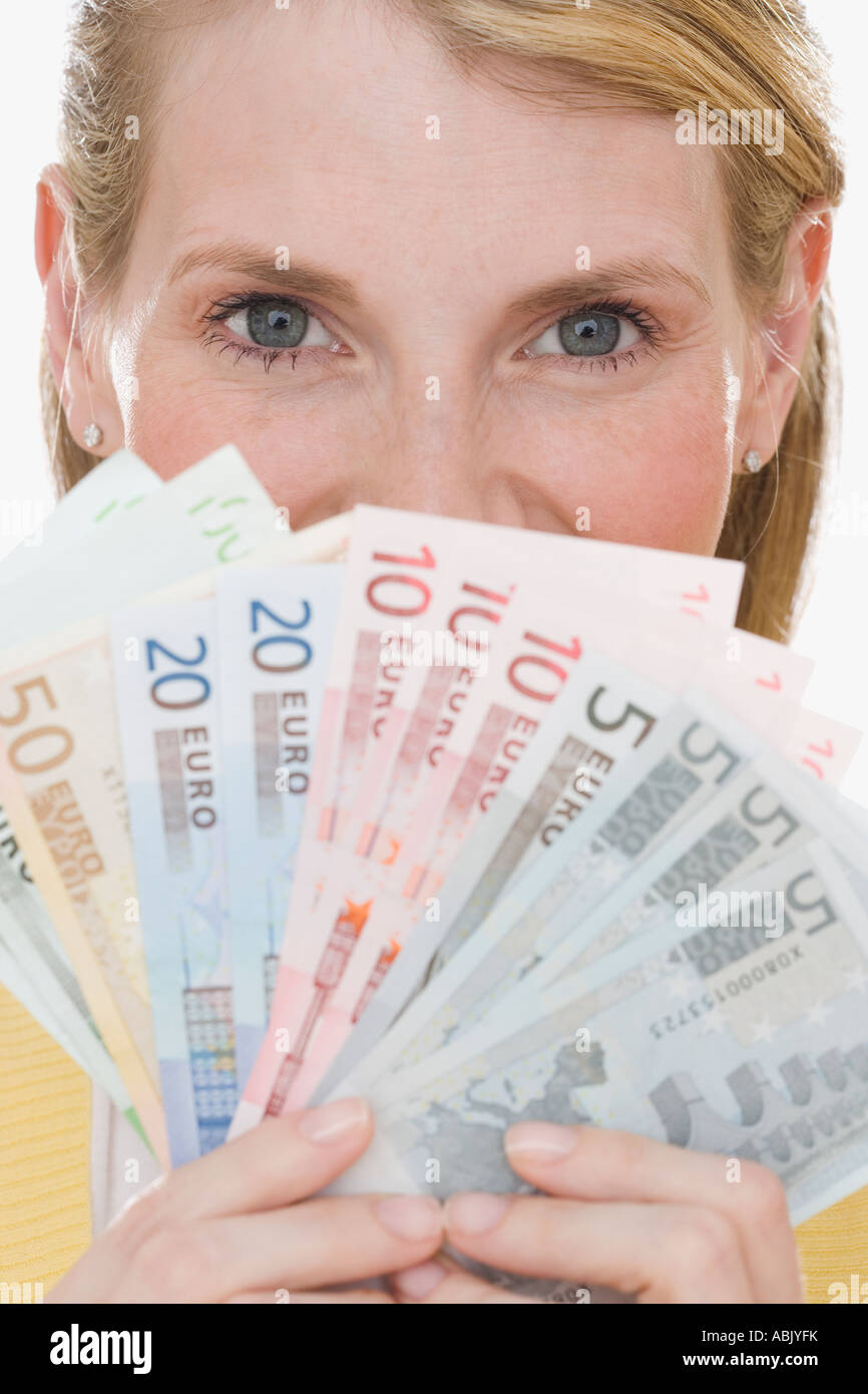 Adult female holding fanned hi-res stock photography and images - Alamy
