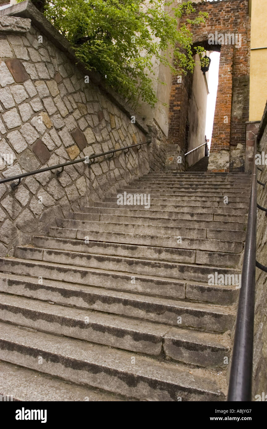 Needle s eye medieval gate with stair to Sandomierz town Swietokrzyskie ...